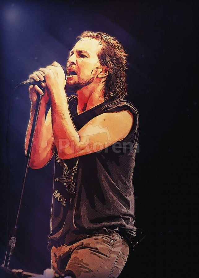 Eddie Vedder Live by Gunawan Rb Wall Art